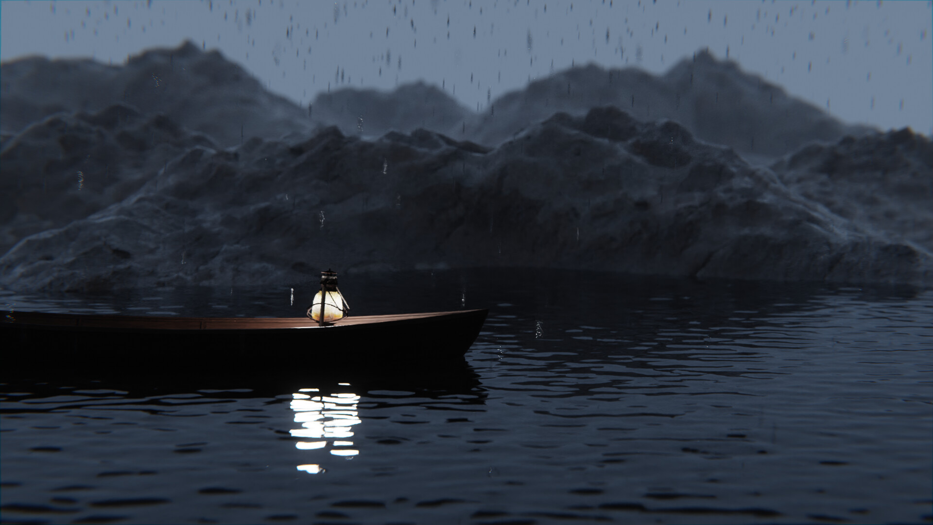 ArtStation - BOAT IN THE RAIN