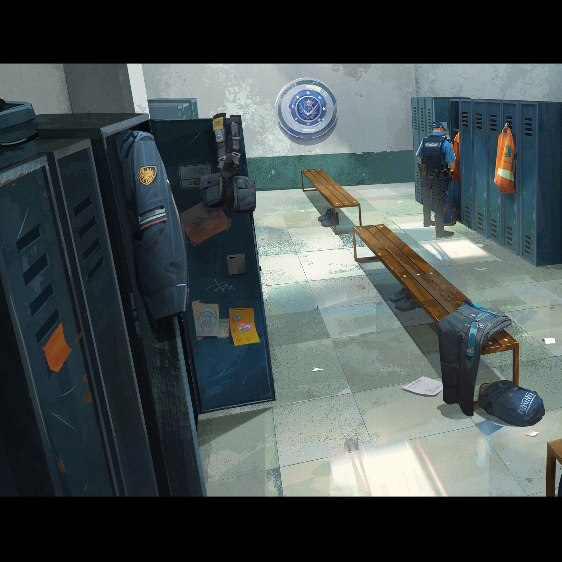 ArtStation - Changing Room Police Station