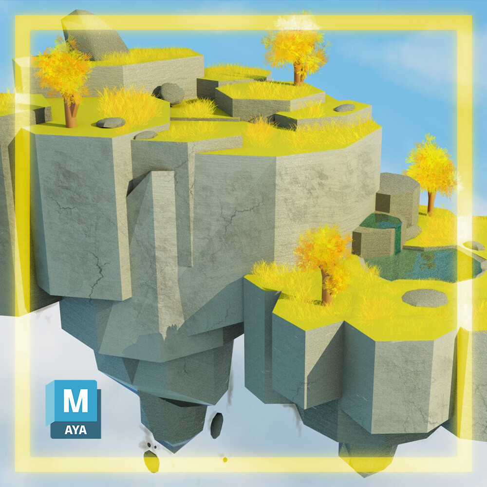 ArtStation - 3D Rendered scene - Sky Island