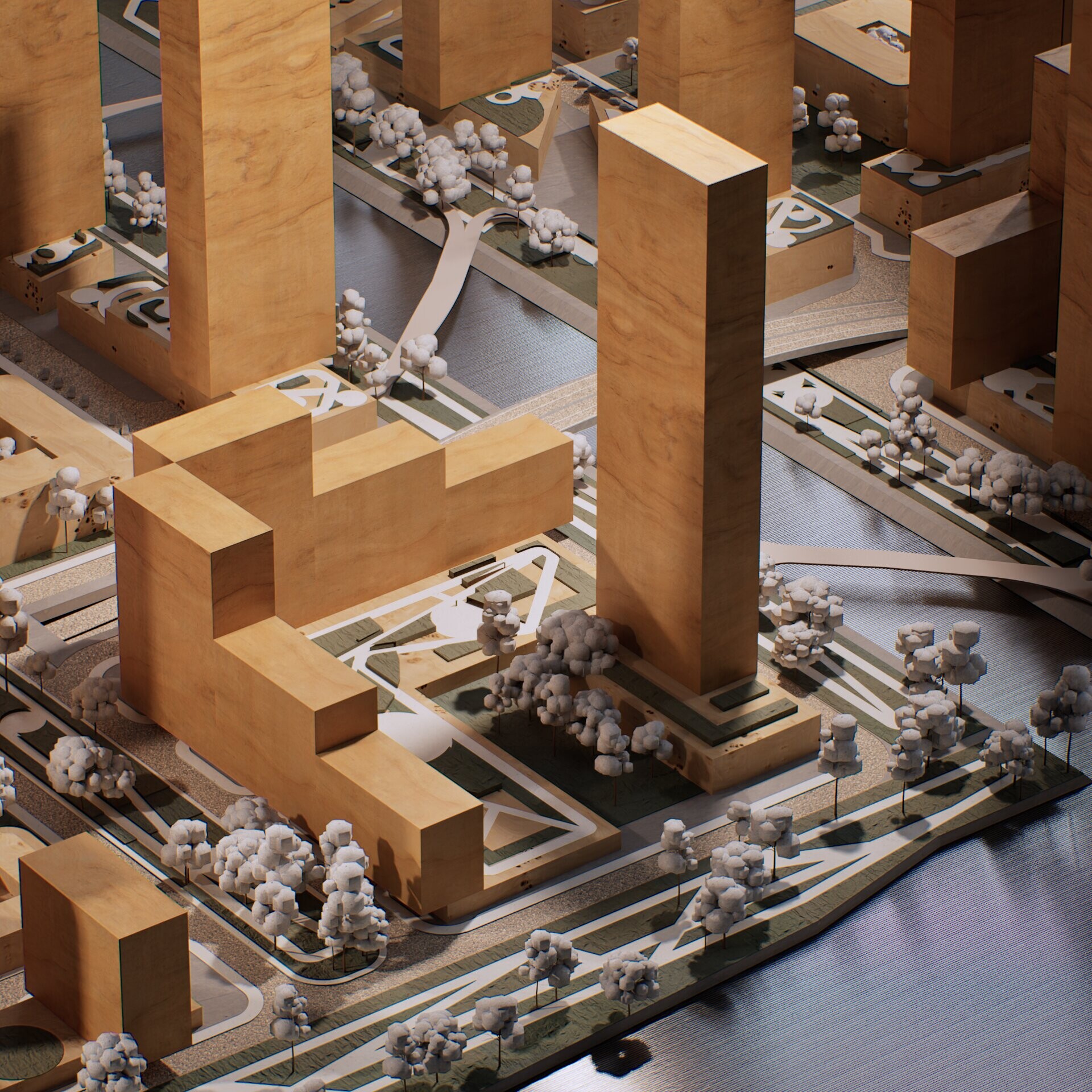 ArtStation - District model diorama rendering