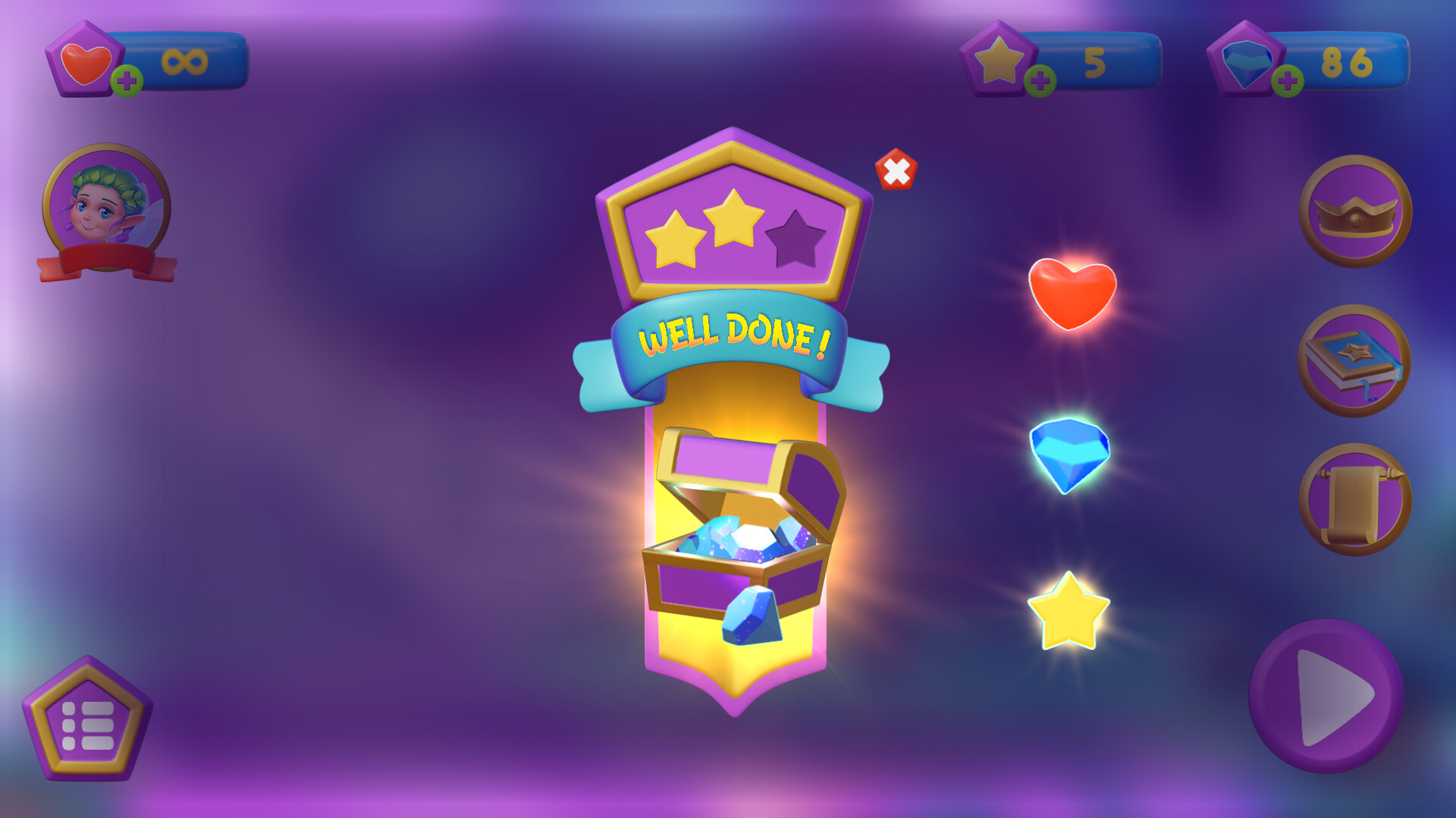 ArtStation - Spine UI Match-3 animation