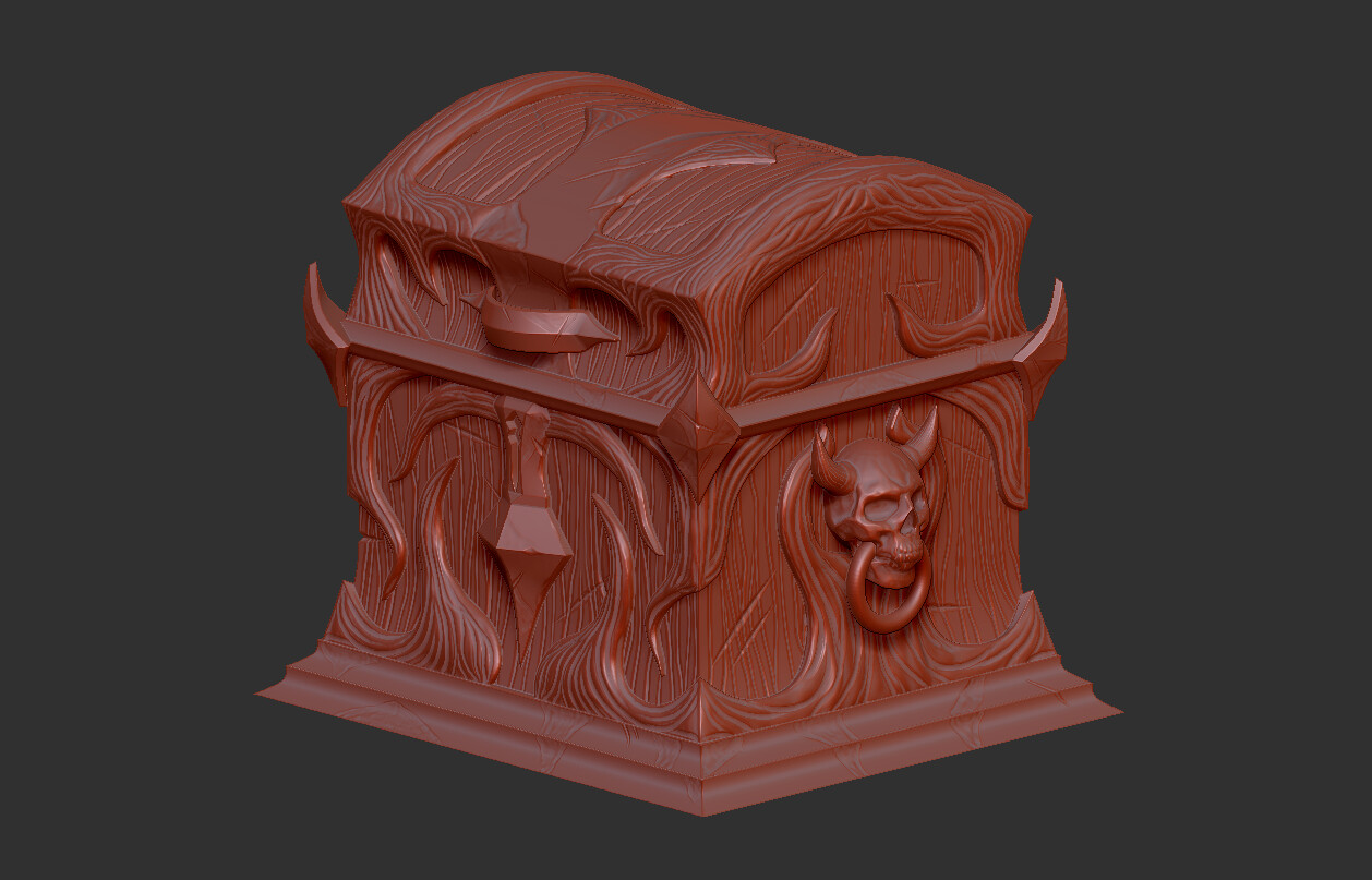 ArtStation - Infernal Chest (For 3D print for Dungeon Smithee)