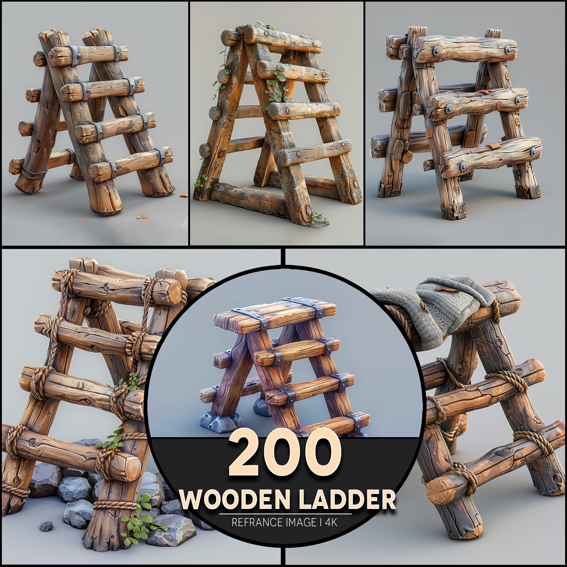 ArtStation - Wooden ladder 4K Reference/Concept Images