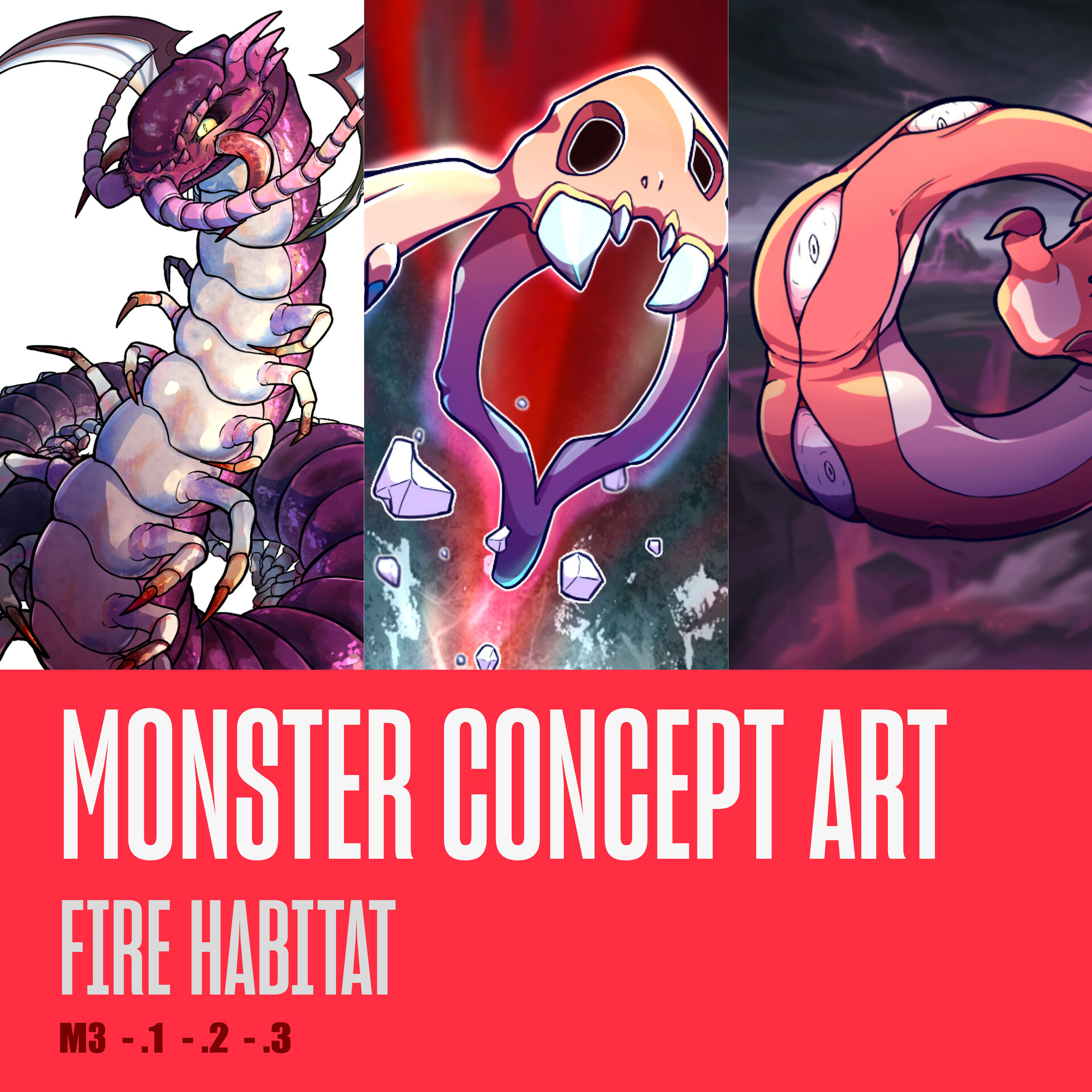 ArtStation - Monster Concept Art 3 - Fire Habitat