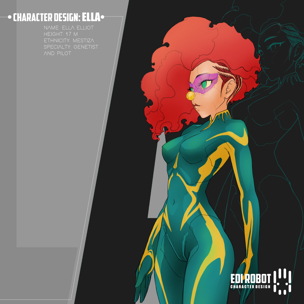 ArtStation - CHARACTER SHEET OC MANGA - ELLA