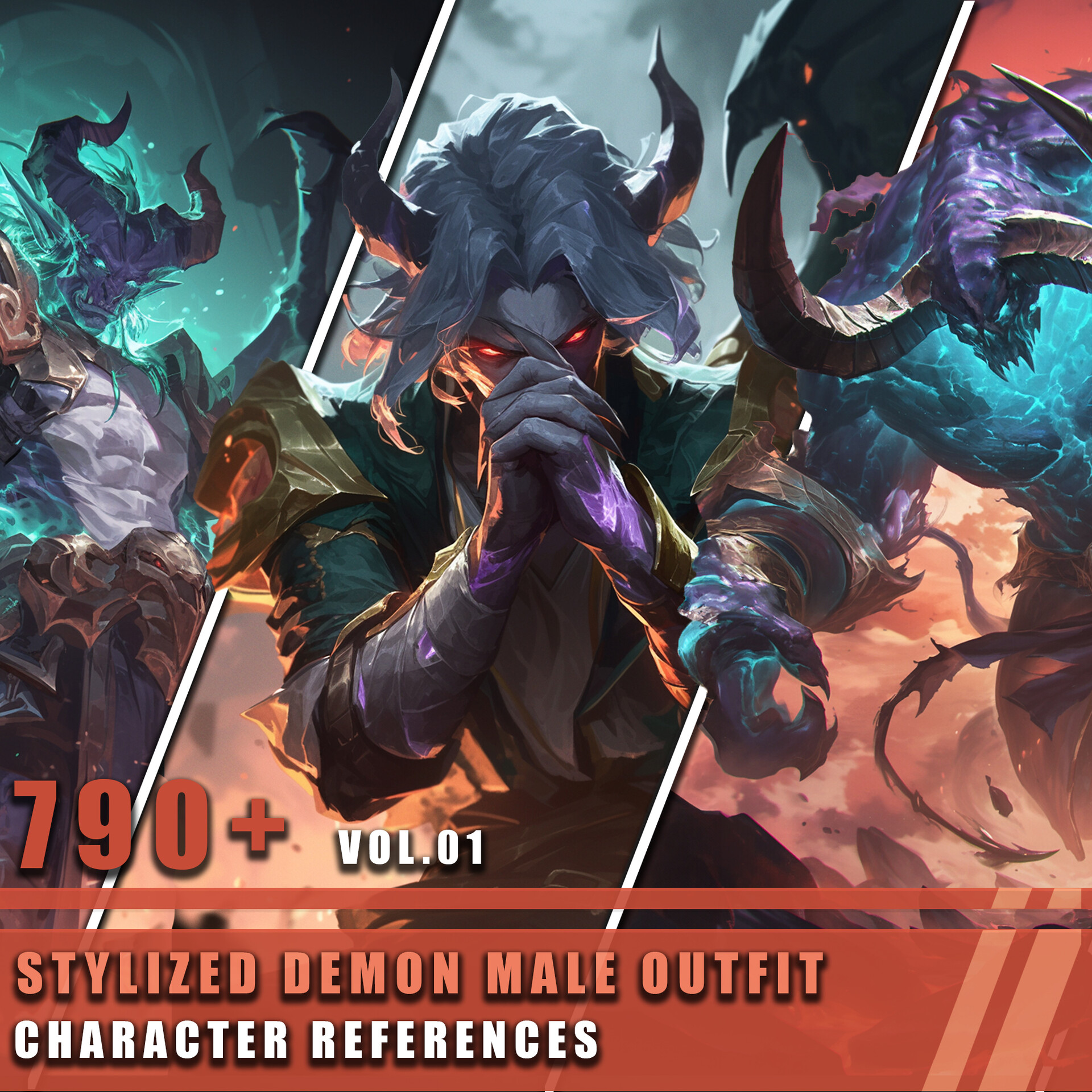 ArtStation - 790+ Stylized Demon Male Outfit - Character References Vol.01