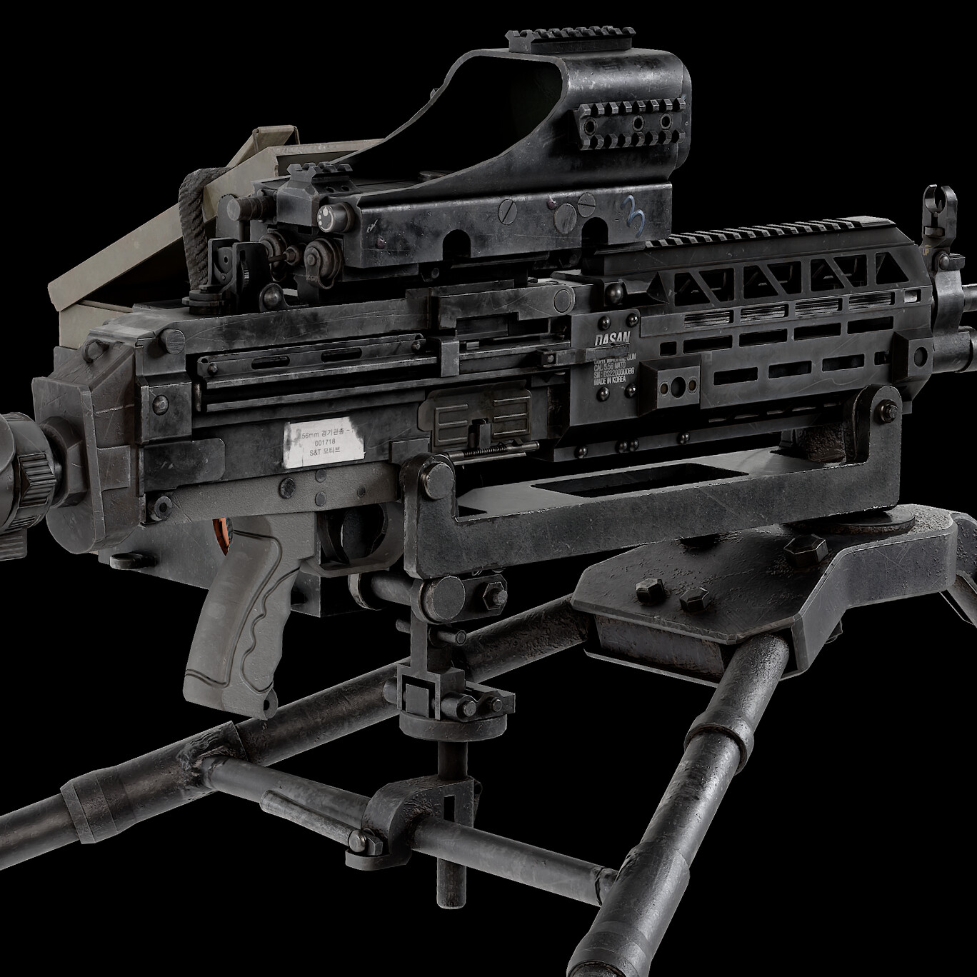 ArtStation - Custom SNT Motiv K15 PARA Light Machine Gun