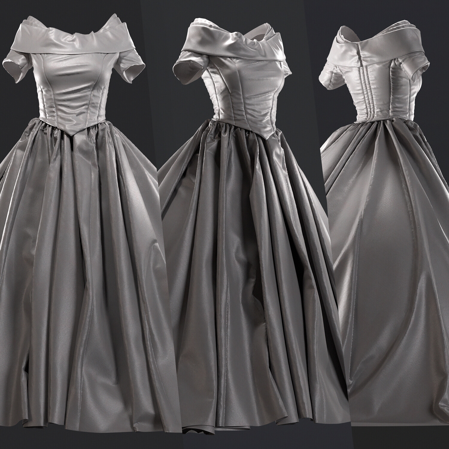 ArtStation - Grey dress