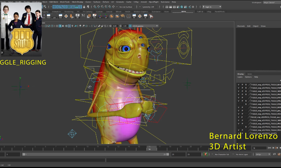 ArtStation - Tiggle - Odd squad Rigging