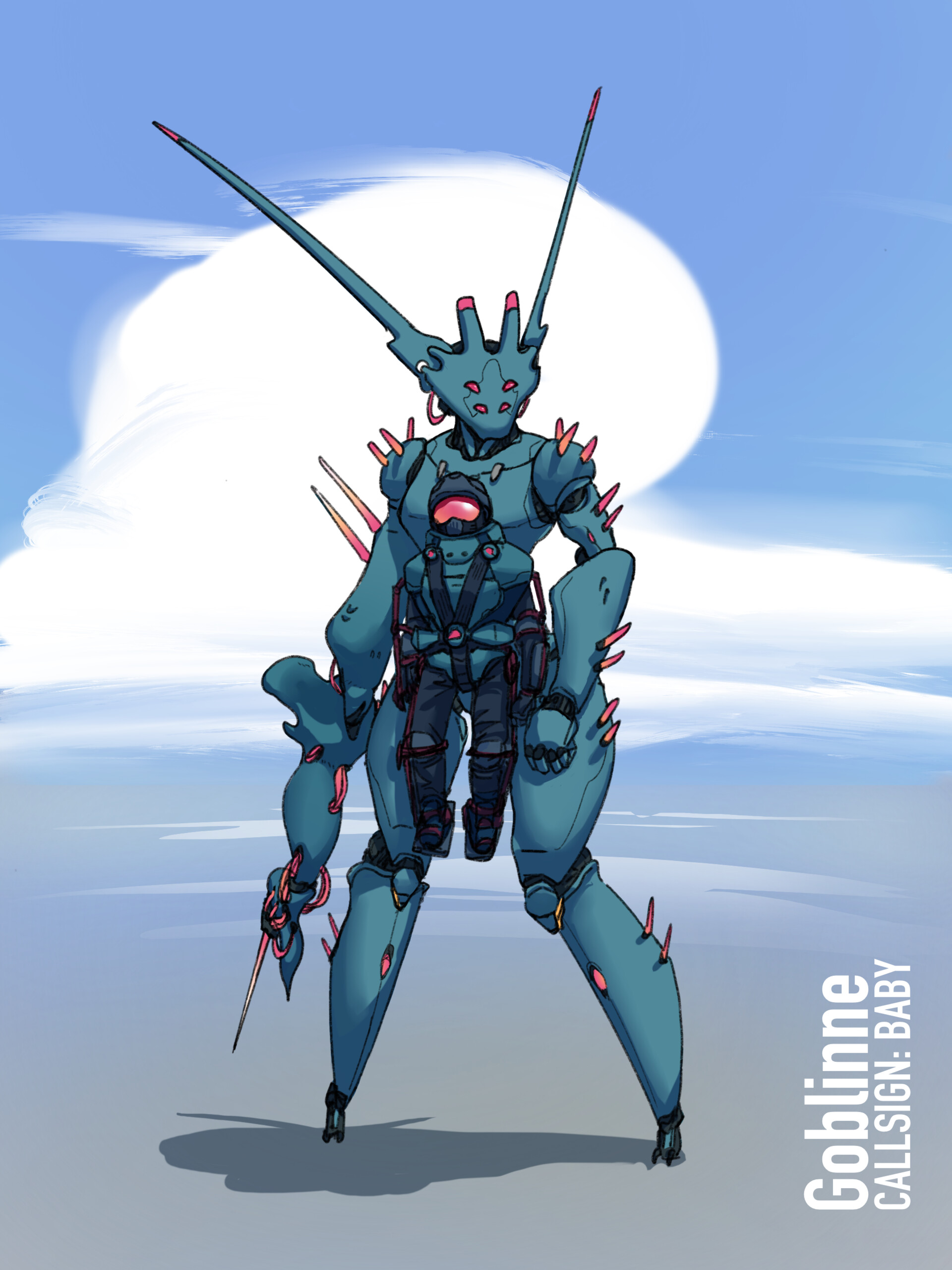 ArtStation - Goblinne tech mech + pilot