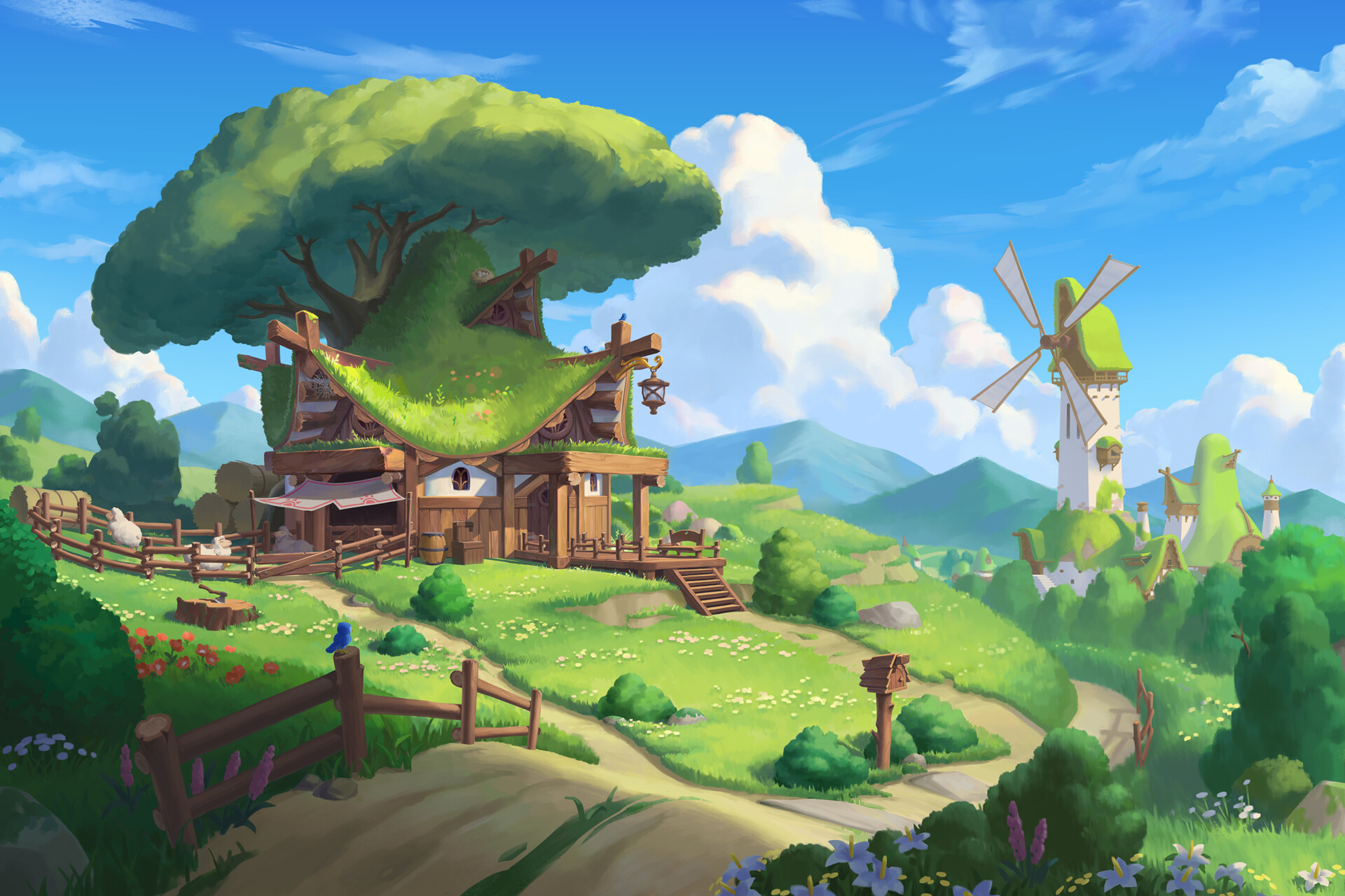 ArtStation - Barn at the countryside