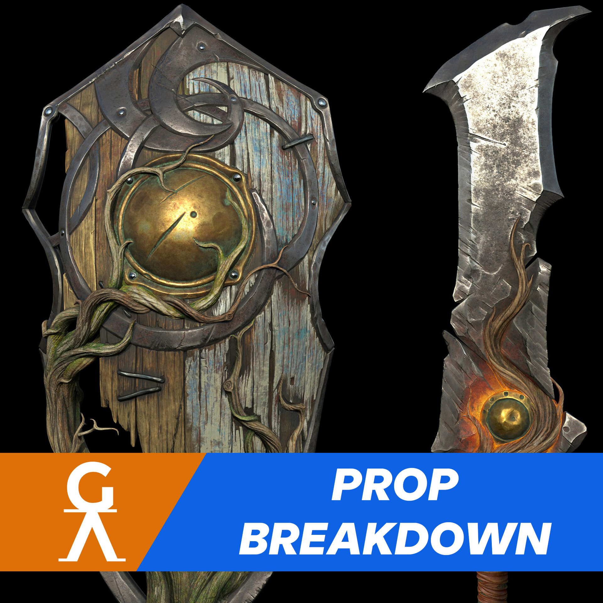 ArtStation - Shield & Sword - Prop Breakdown - Denis Korystin