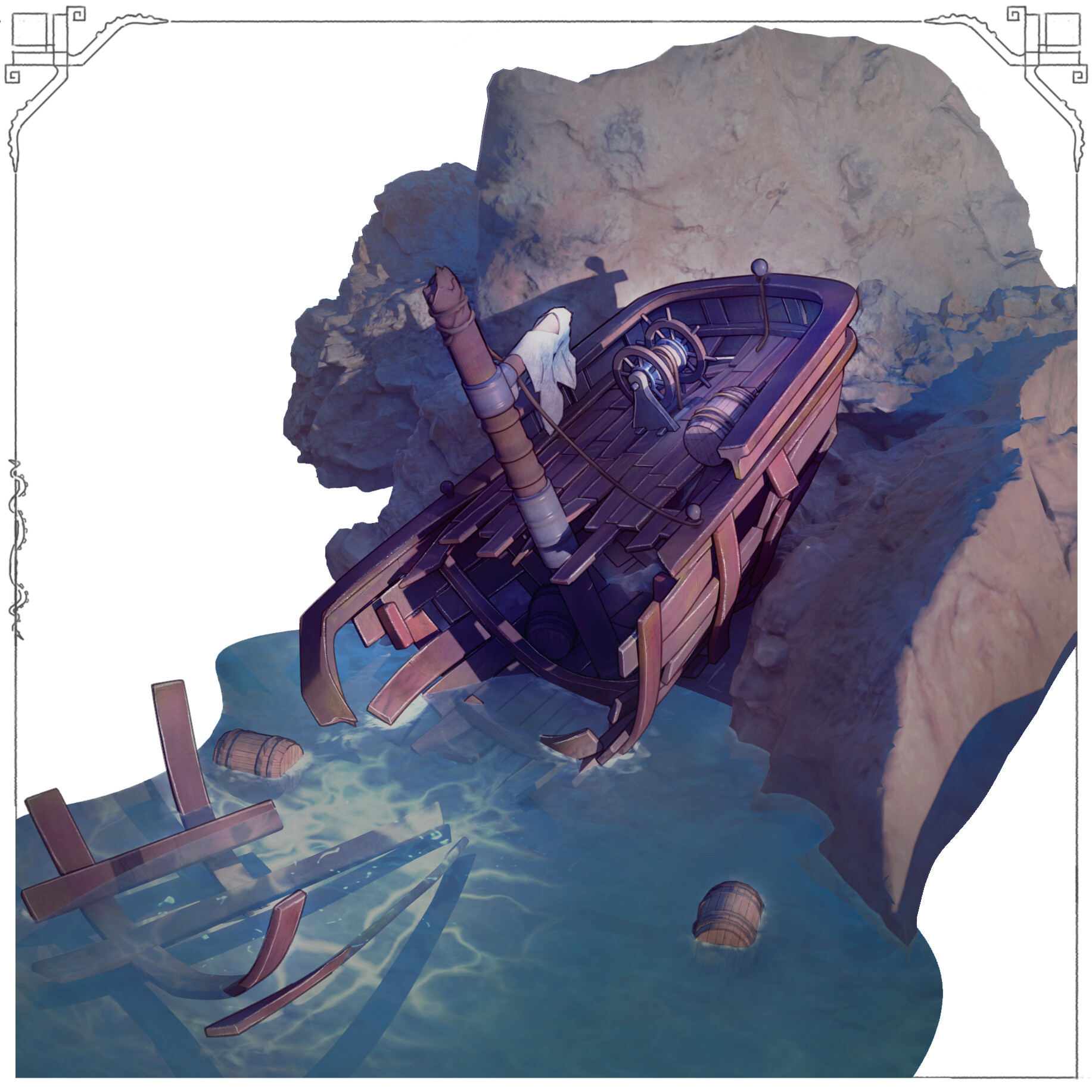 ArtStation - Shipwreck Concept Callout
