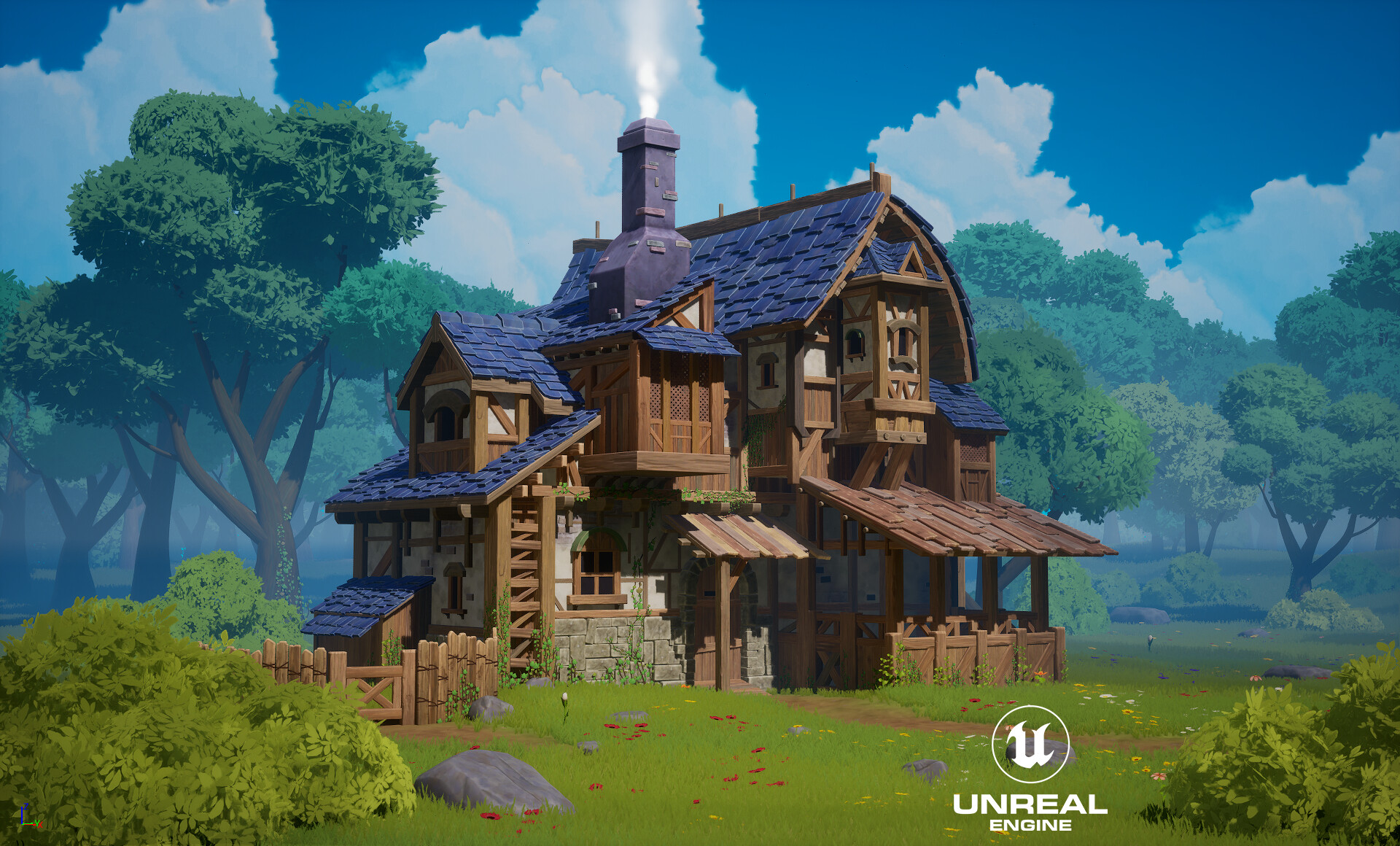 ArtStation - Stylized House With Stables