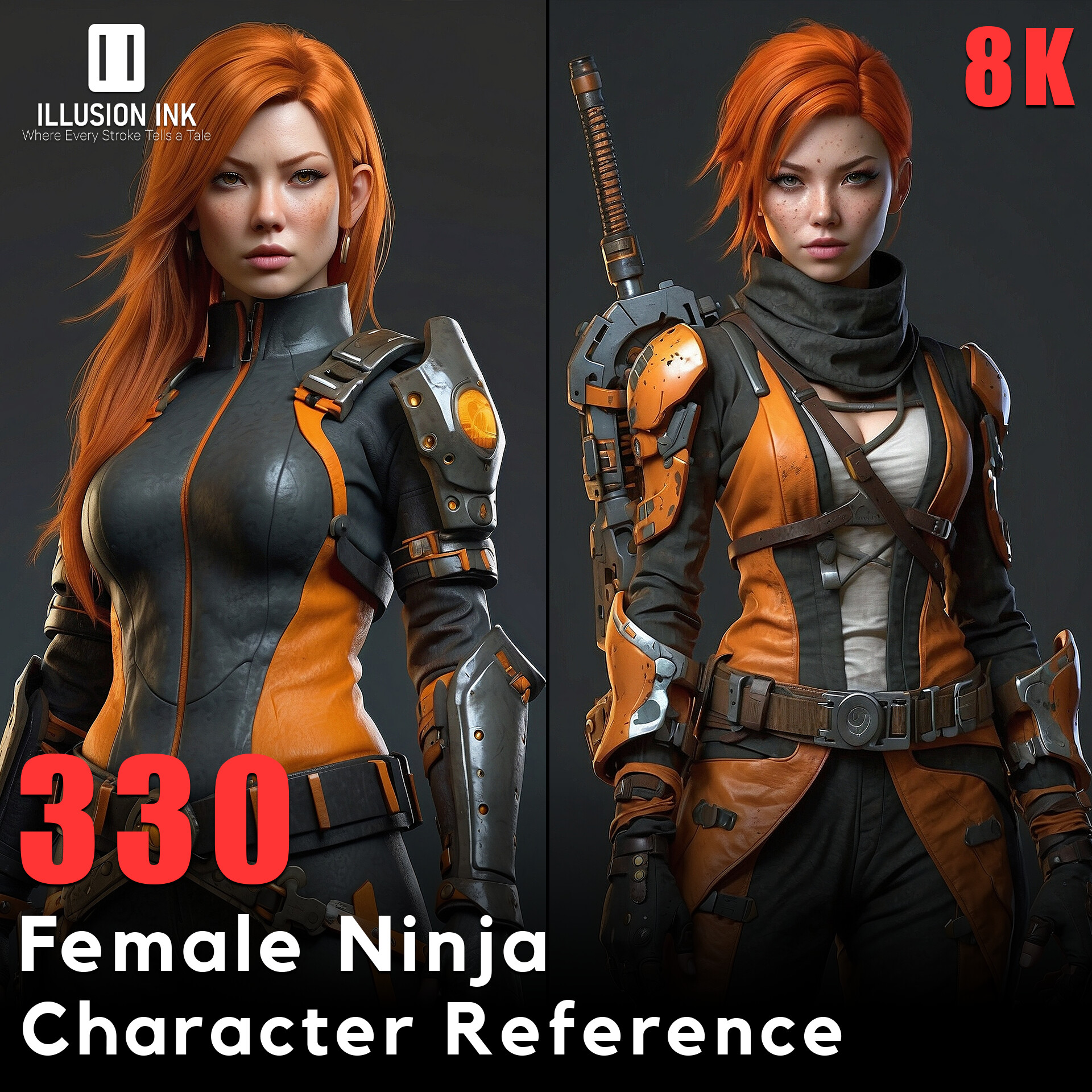 ArtStation - 330 Female Ninja Characters Reference Photos - Different ...