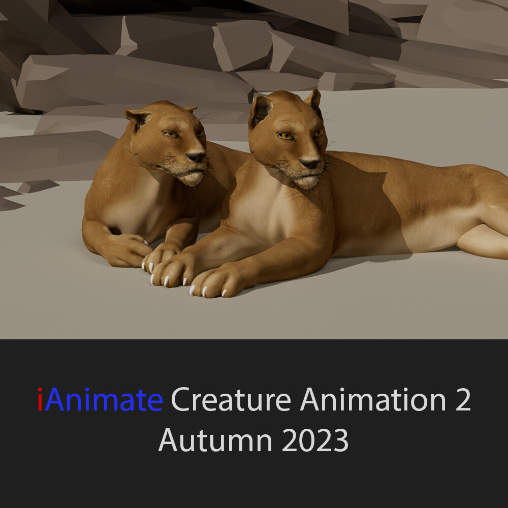 ArtStation - Lions lying down - iAnimate Creature Animation 2 Workshop ...