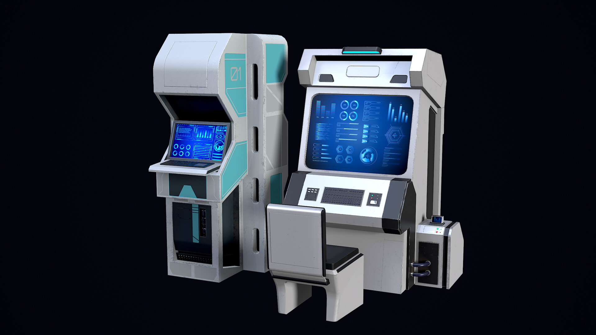 ArtStation - Sci-fi Consoles Game Ready