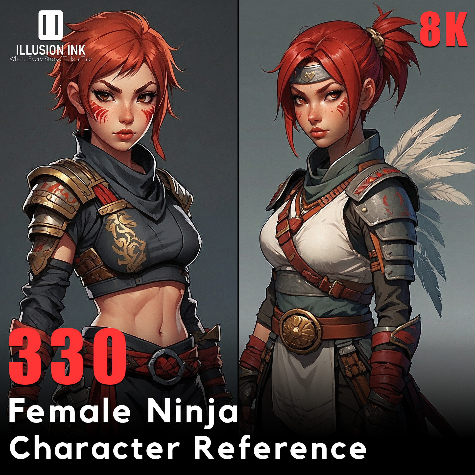 ArtStation - 330 Female Ninja Characters Reference Photos - Different Styles | 8K
