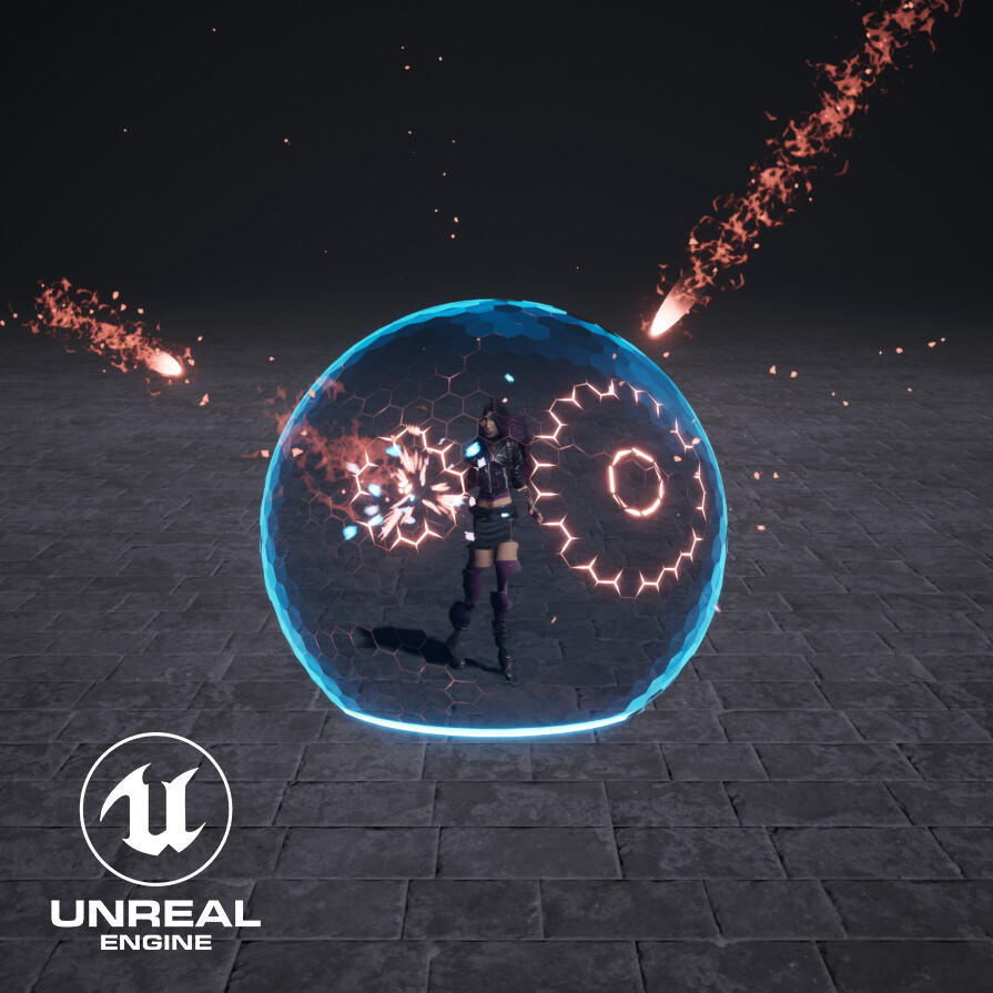 ArtStation - VFX Sphere Shield - Unreal Engine 5.3