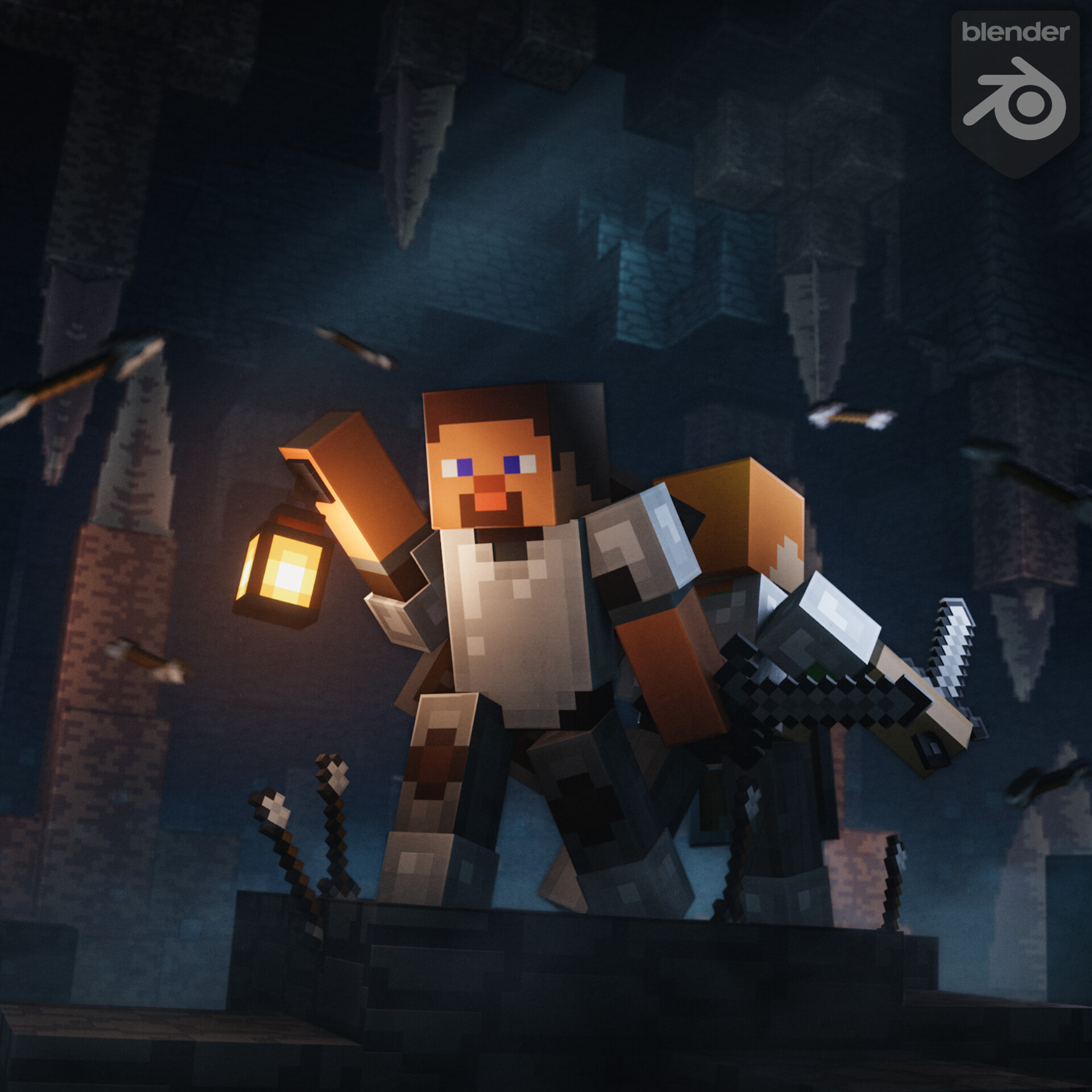 ArtStation - Ambush - Minecraft Wallpaper