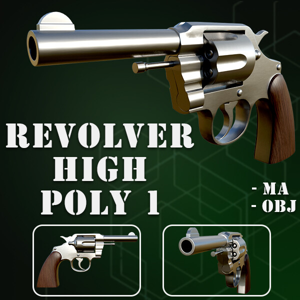 ArtStation - Revolver High Poly 1