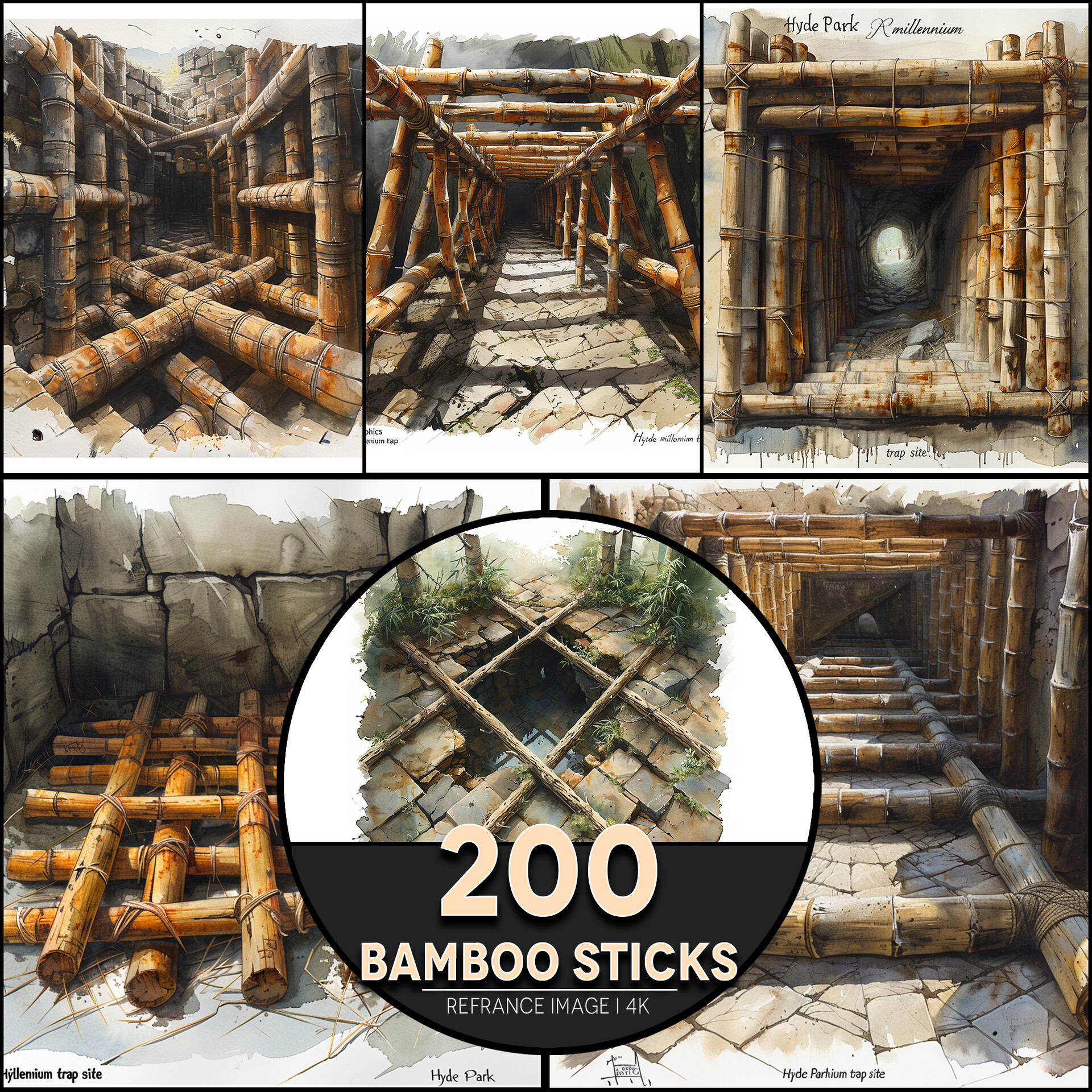 ArtStation - Bamboo Sticks 4K Reference/Concept Images