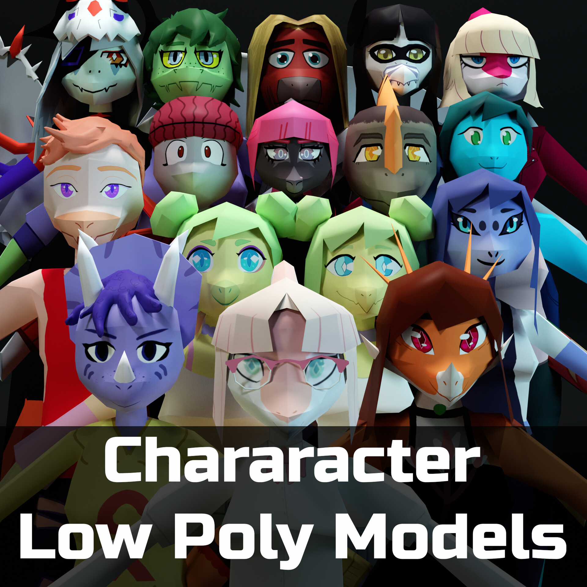 ArtStation - Low Poly Stylized Character Models