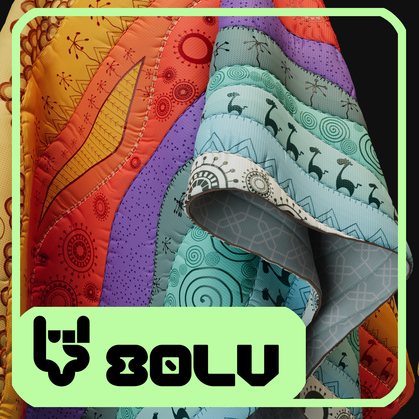 ArtStation - How to Make Colorful Quilt-Like Cloth in Substance 3D Designer -80LV