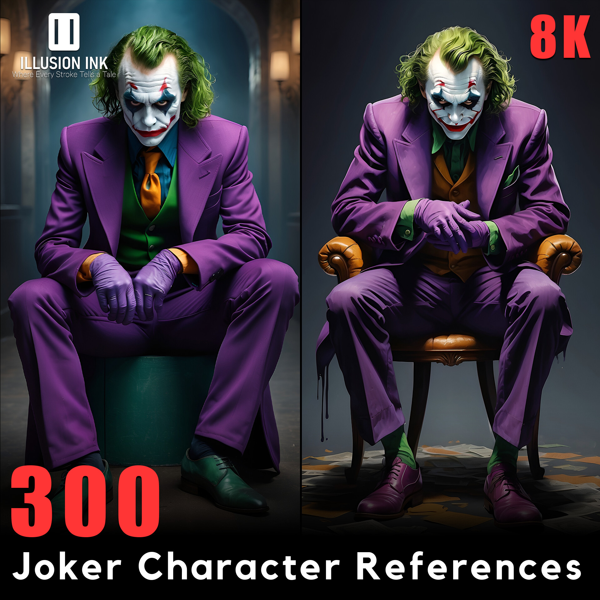 ArtStation - 300 Joker Character Reference | 8K