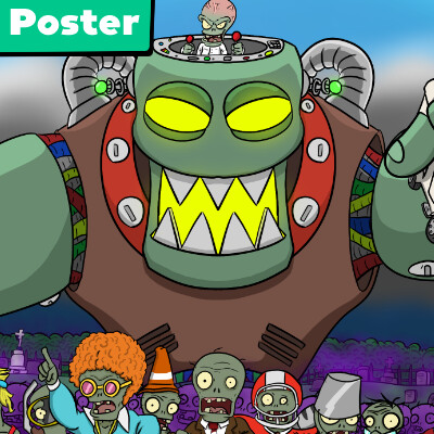 ArtStation - Plants Vs. Zombies Poster
