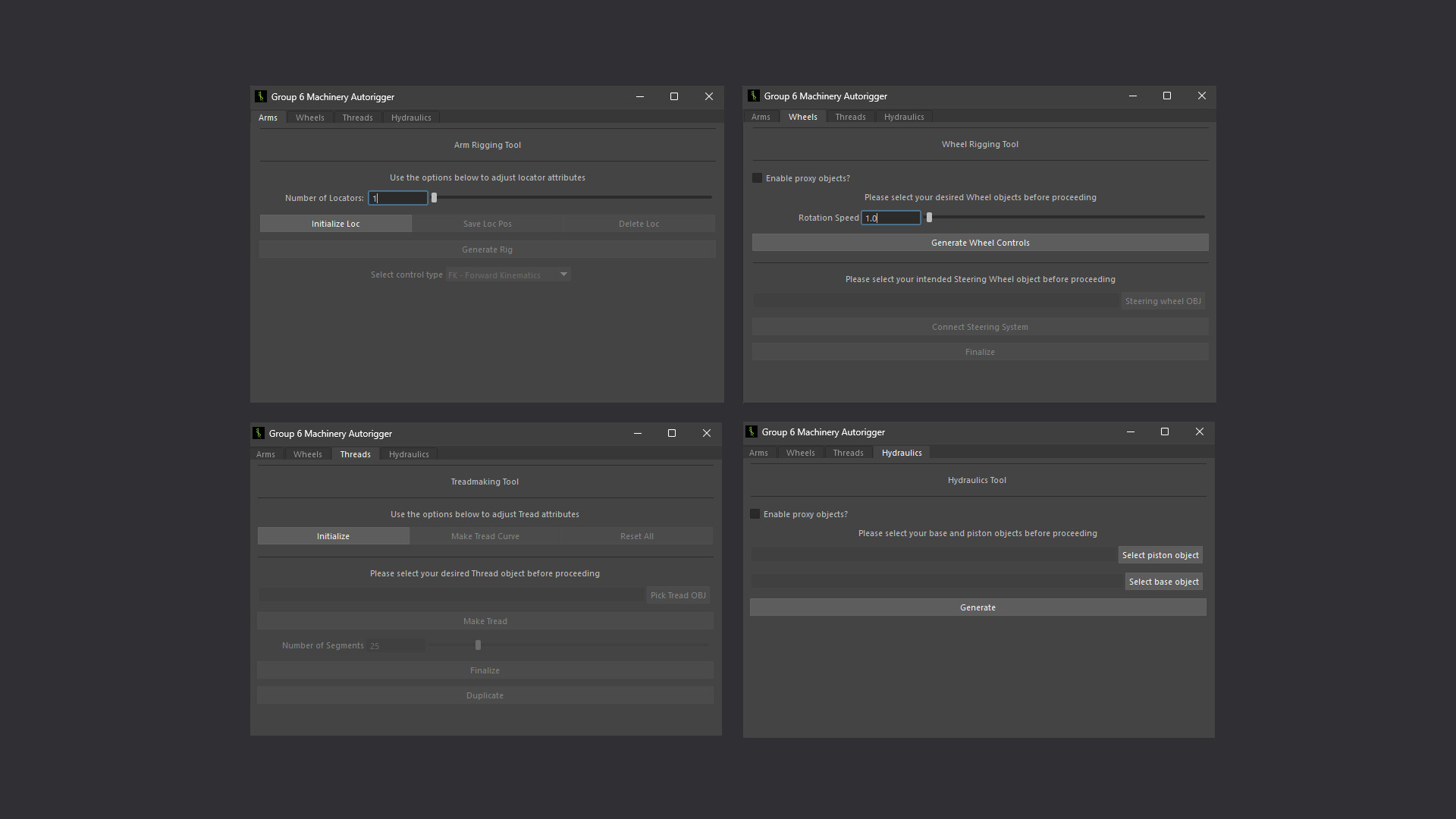 ArtStation - Vehicle Auto-rigging tool for Maya