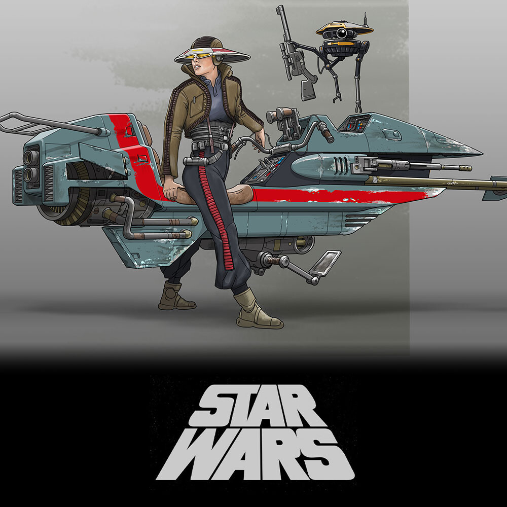 ArtStation - Star Wars Speeder Bike Concept 2