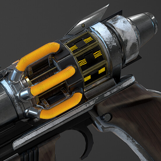 ArtStation - Retro-futuristic Handcannon
