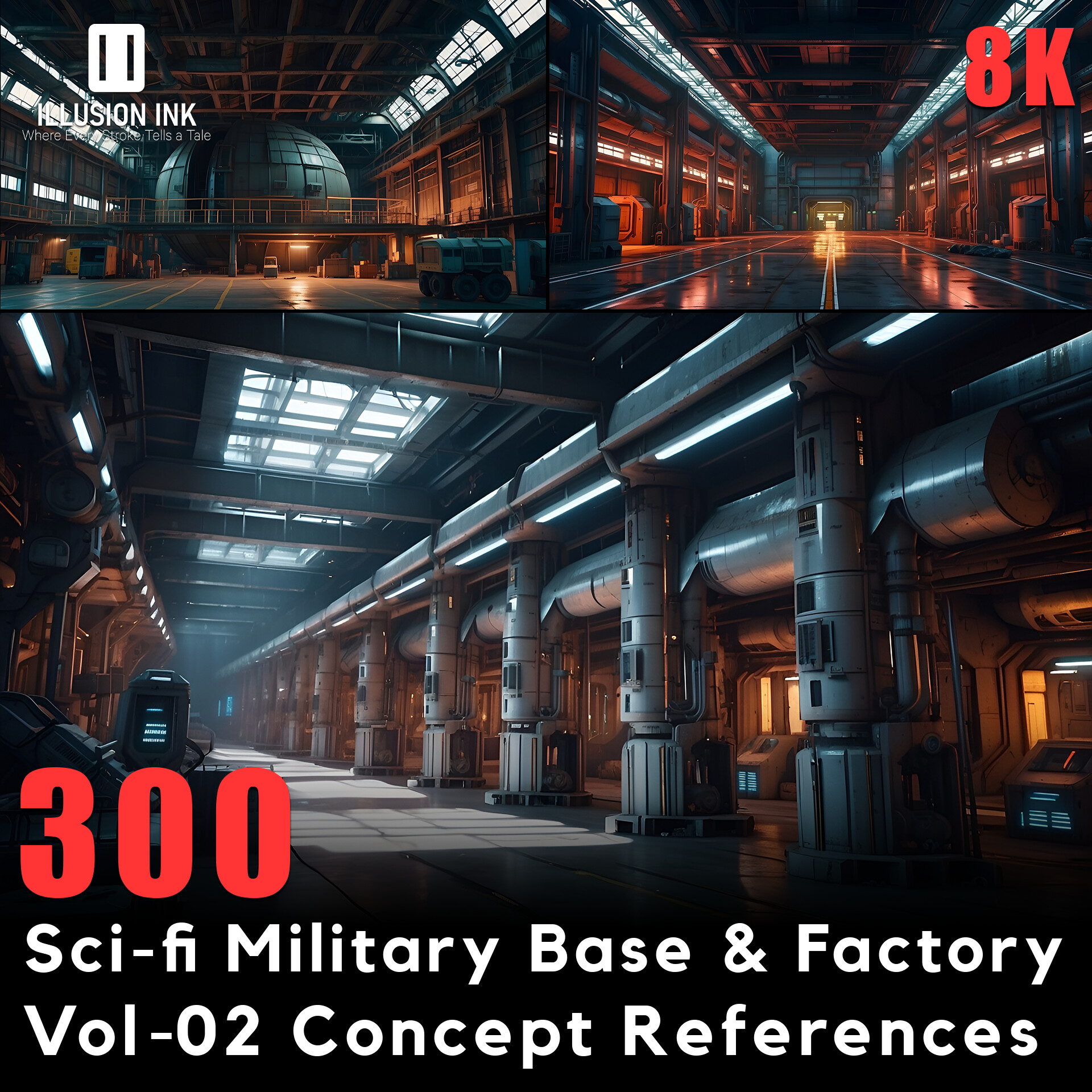 ArtStation - 300 Sci-fi Military Base & Factory References VOL-02 | 8k