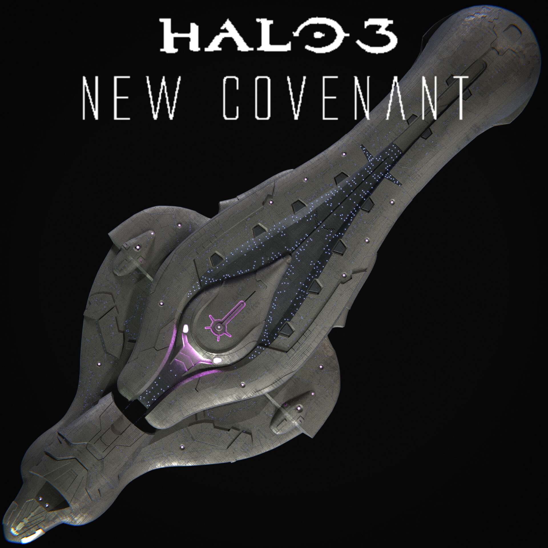 ArtStation - Halo 3:New Covenant Assault Carrier hires model