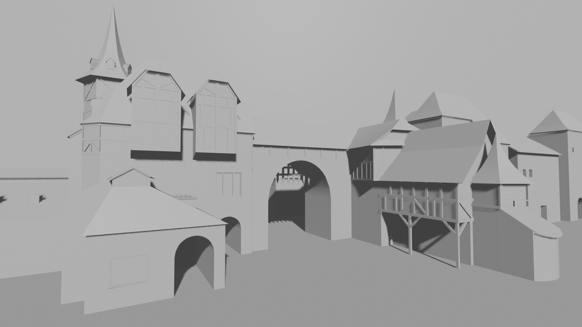 ArtStation - Medieval Housing Cluster