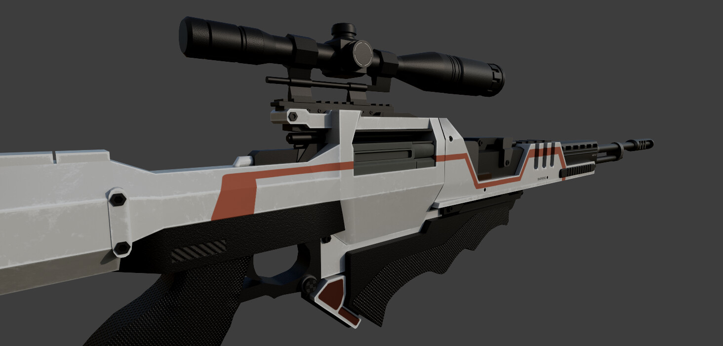 ArtStation - Precision Fire: A 3D Model of a Sniper Rifle