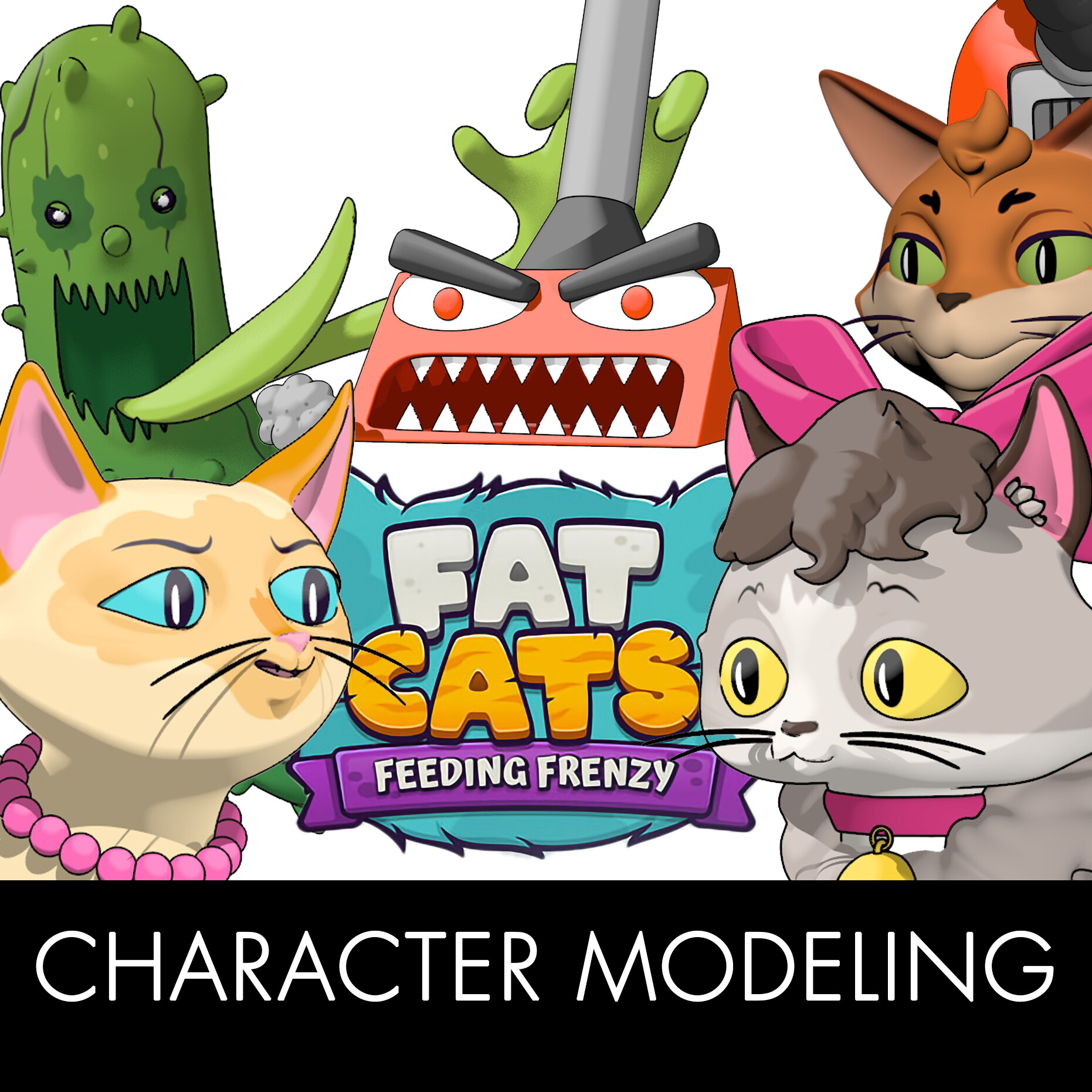 ArtStation - Fat Cats Feeding Frenzy Character Work