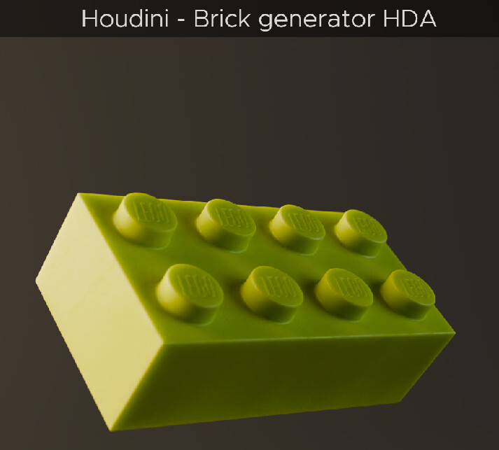ArtStation - Procedural lego brick generator HDA