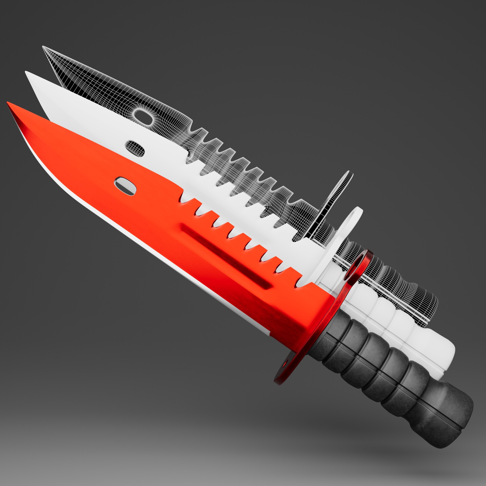ArtStation - M9 Bayonet Red | Counter Strike Parody