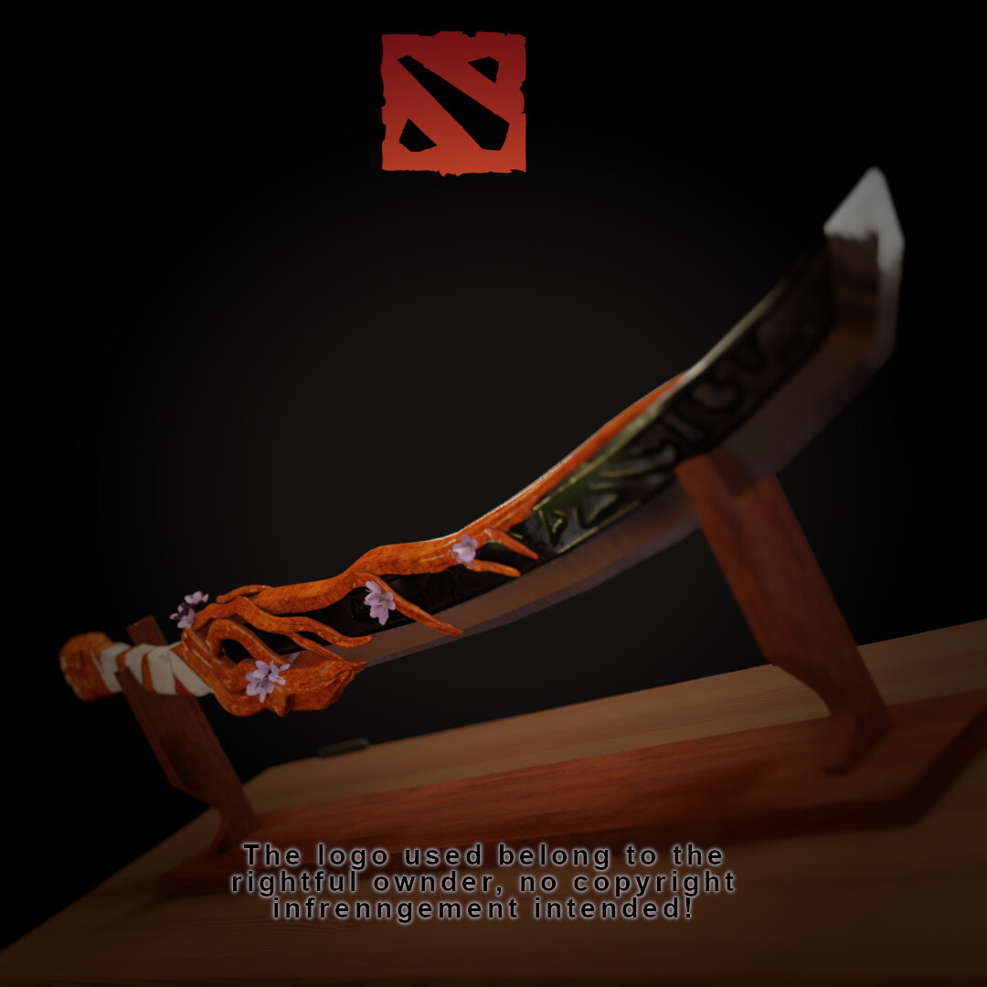ArtStation - Dota 2 Weapon Concept: Serrakura Katana for Juggernaut