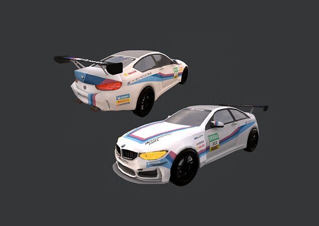 ArtStation - BMW M4 GT4 2014 Low Poly