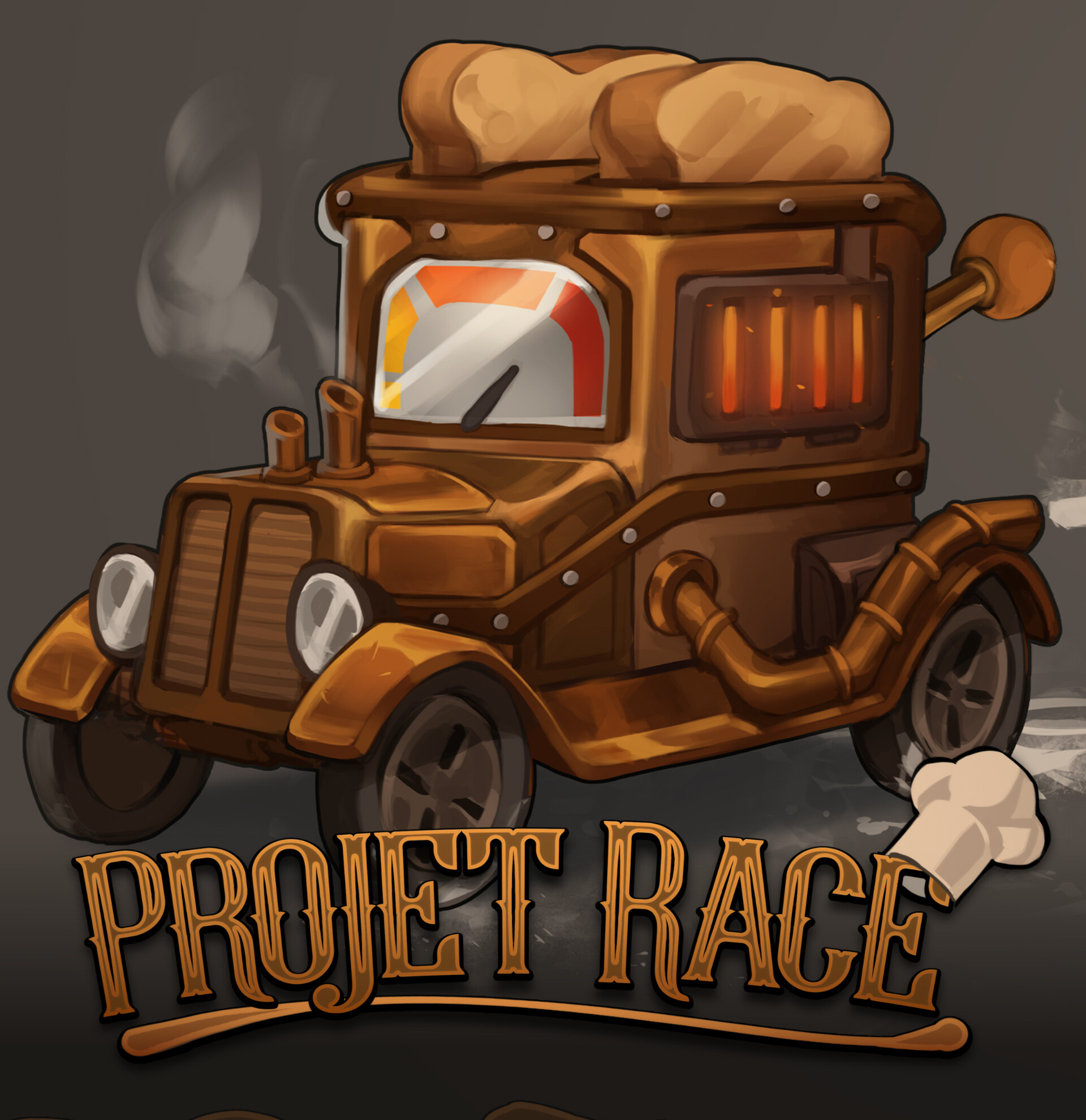 ArtStation - PROJET RACE / The Steamy Toaster Kart