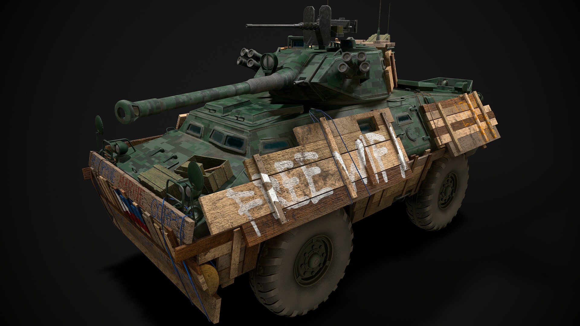 ArtStation - Cadillac Gage V-150 Commando - "Free Wifi"