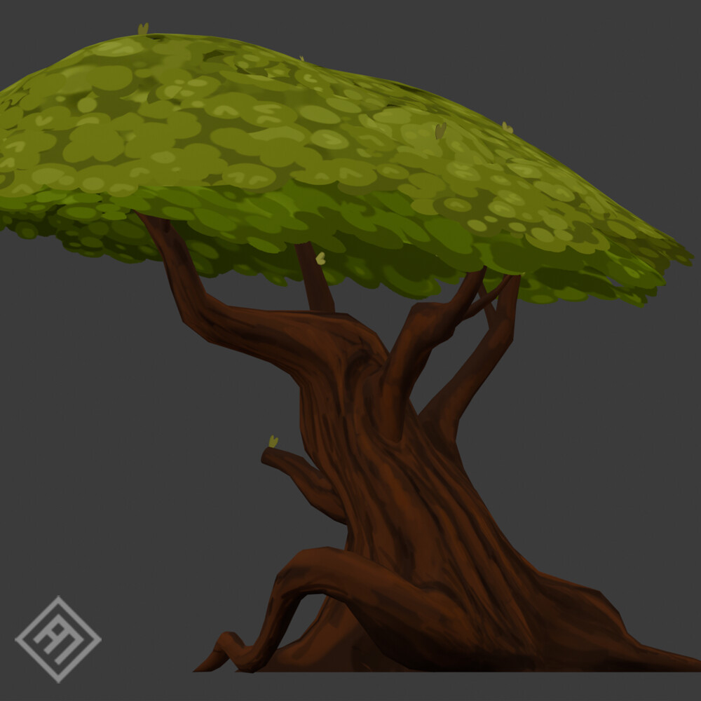 ArtStation - Handpainted Stylized Tree