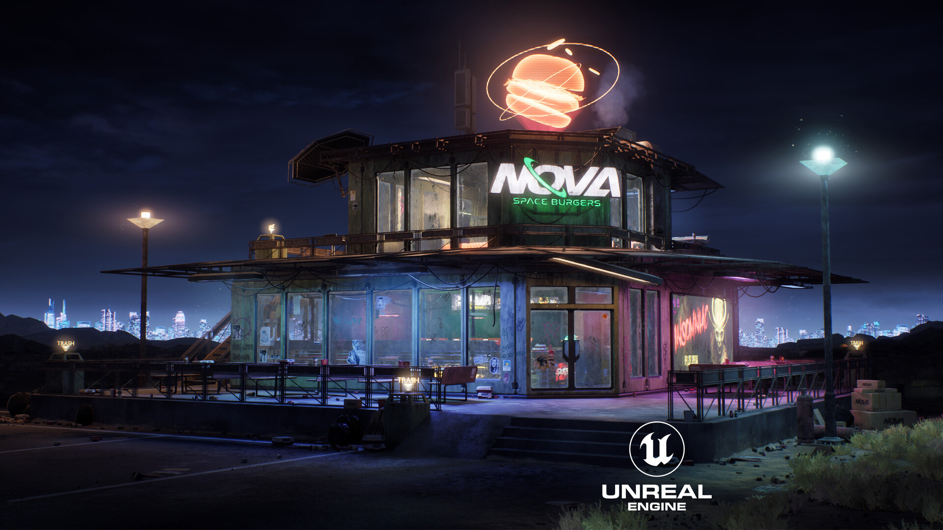 ArtStation - Personal Project: Nova Space Burgers - UE5
