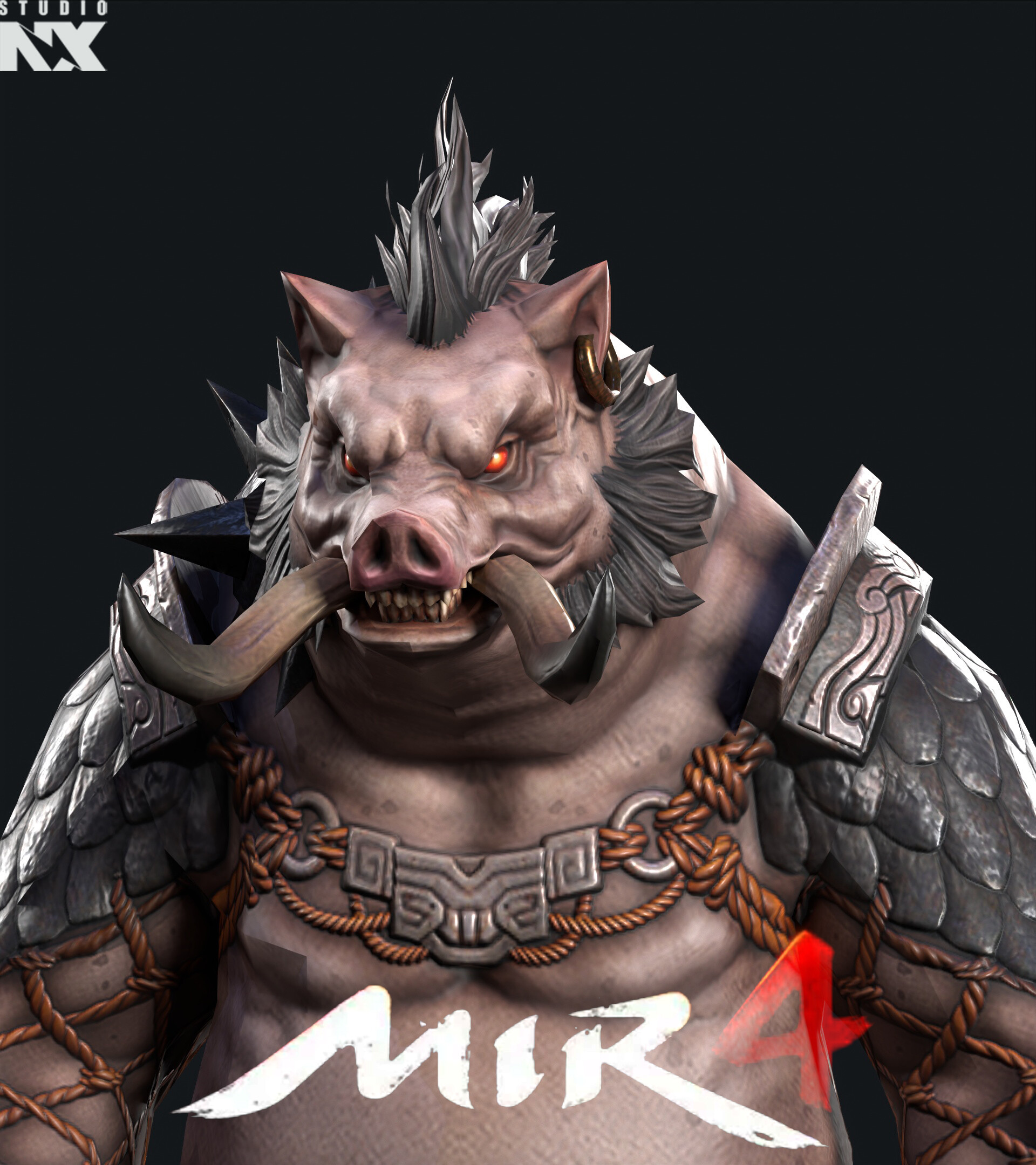 ArtStation - Mir4 White Pig Monster