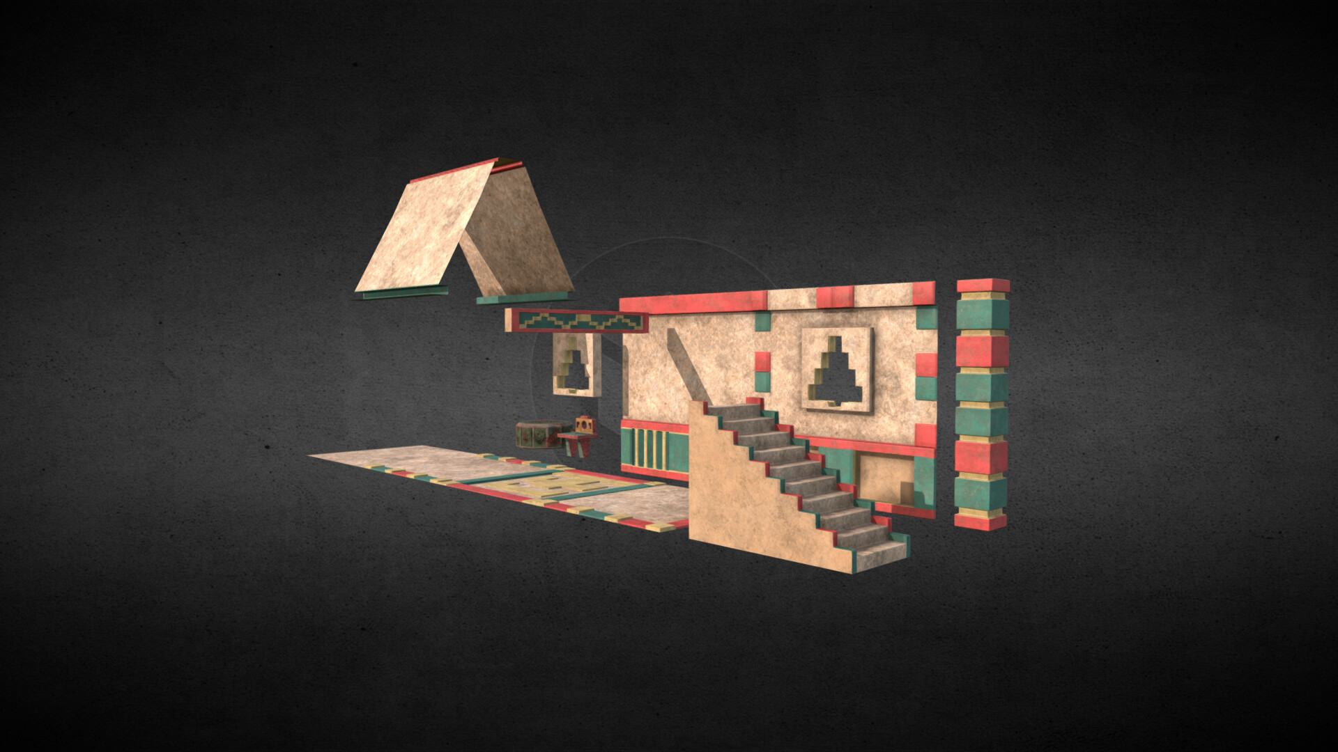 ArtStation - Mayan Modular Asset Pack Quest 2 VR