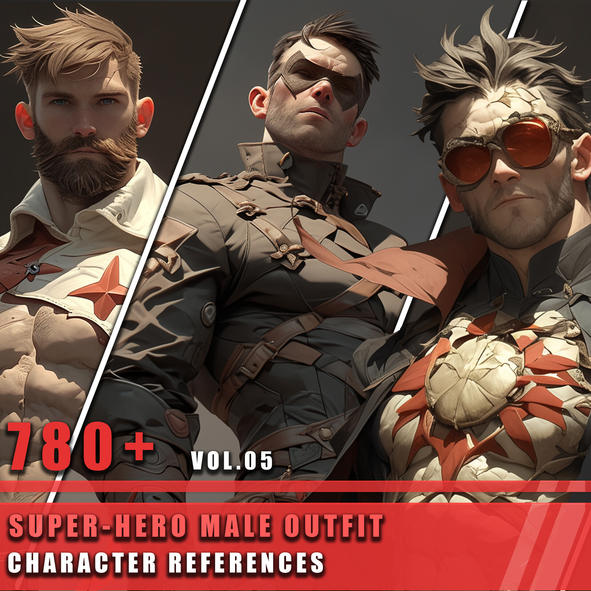 ArtStation - 780+ Super-Hero Male Outfit - Character References Vol.05