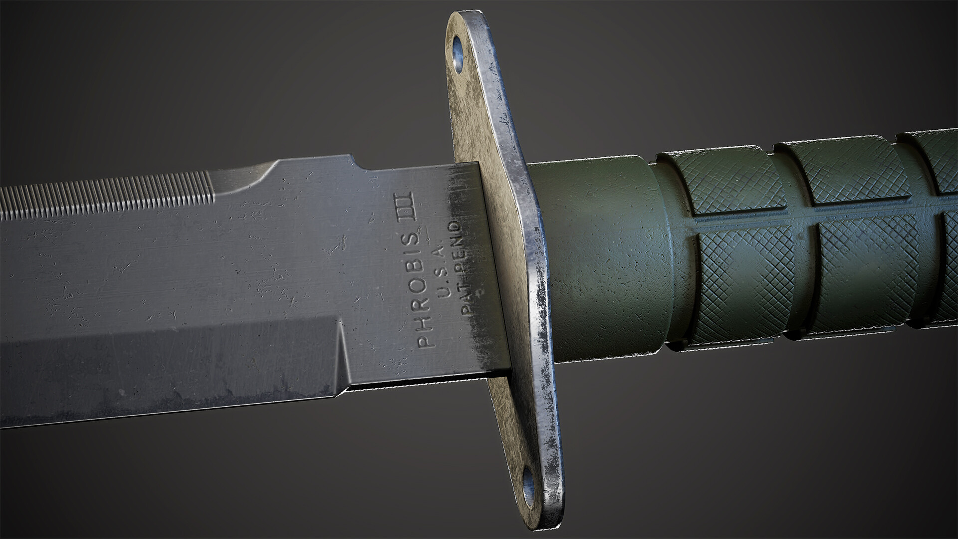ArtStation - Phrobis III M9 combat knife